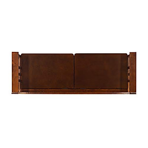 Linon Home Decor Storage Bench with Short Split Seat Storage, Walnut, 50 inchw x 17 inchd x 25.25 inchh.