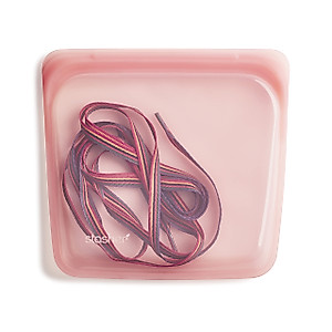 Stasher 100% Silicone Reusable Food Bag, Sandwich Storage Size, 7-inch (15-ounce), Guava