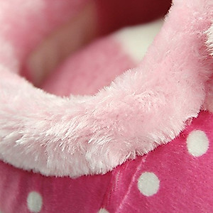 ABLAZE ZAI Small Animals Warm House Guinea Pigs Rabbit Hedgehog Dutch Rat Sleeping Cave Bed (L, Pink)