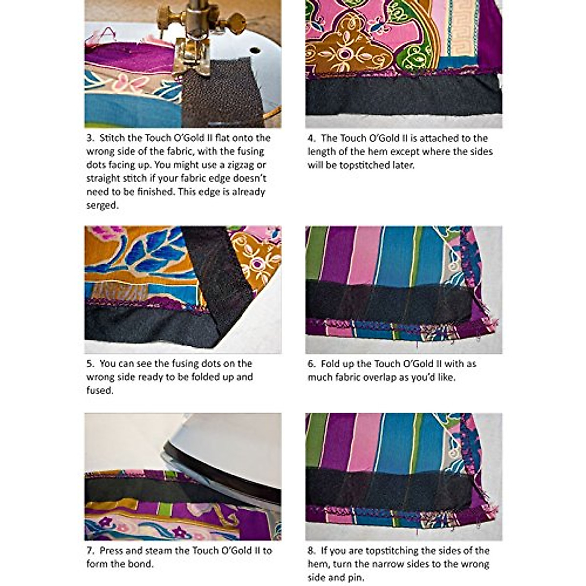 Superpunch Touch O’Gold II Interlining/Interfacing, HTC1850-2 Fusible Woven Iron On Interface Lightweight for Fine, Delicate Fabrics - 20''Wide, 100% Polyester, Sold in 2 Yard Package, (Black)