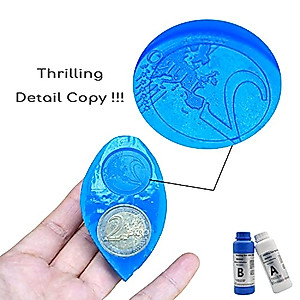 BBDINO Silicone Mold Making Kit, Mold Making Silicone Rubber 30A N.W. 42 Oz, Platinum Silicone Mold Making Rubber, 1:1 by Volume, Ideal for Casting Resins Molds & Silicone Molds ( Blue)