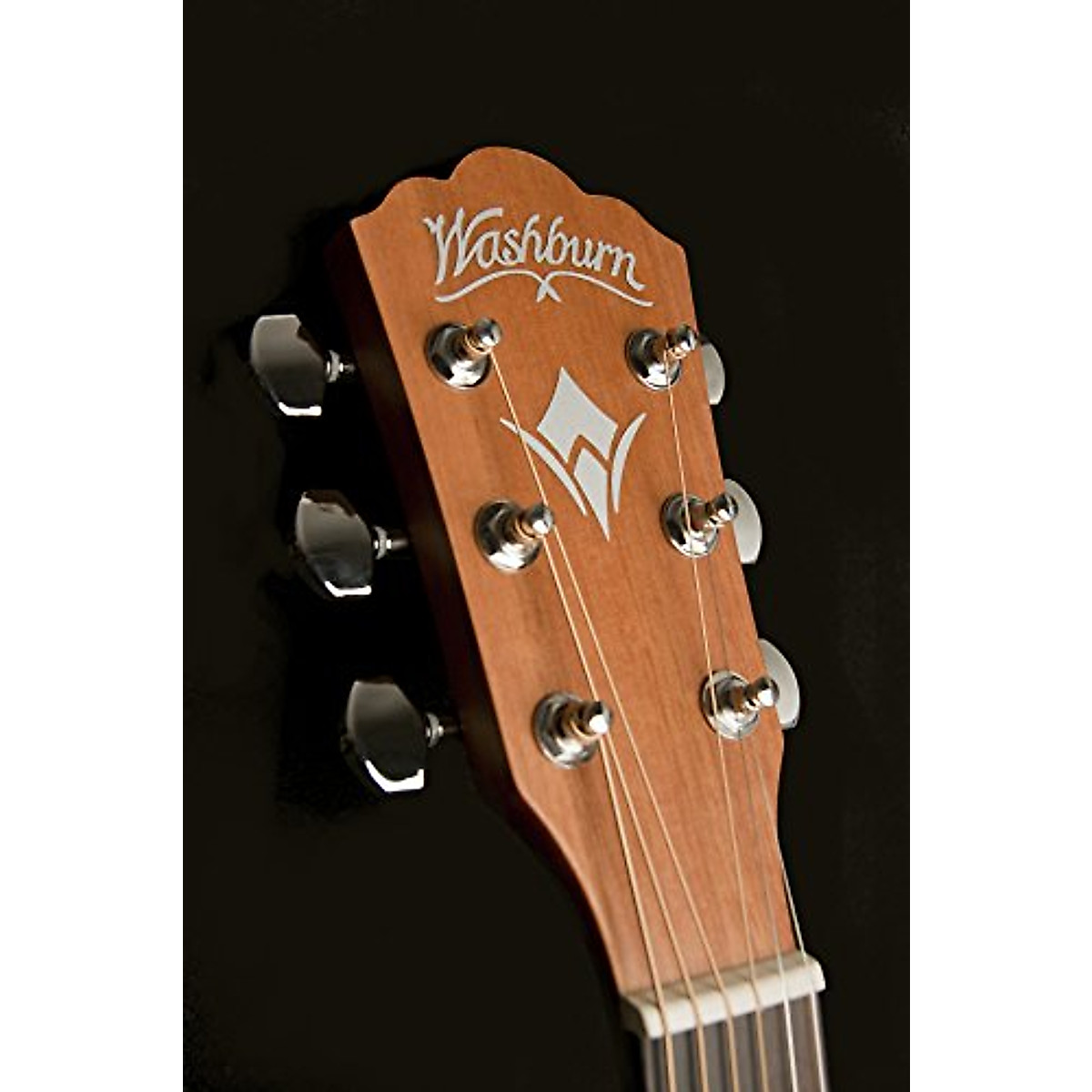Washburn Harvest 6 String Acoustic-Electric Guitar, Right, Natural (WD7SCE-A)