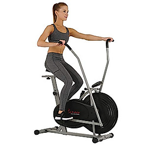 Sunny Health & Fitness Air Resistance Hybrid Fan Bike - SF-B2618, Gray