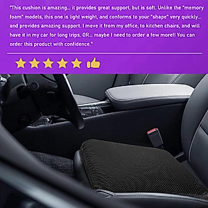 Extra Large Gel Seat Cushion Pillow for Long Sitting – Enhanced Office Chair Car Egg Seat Cushion with Non-Slip Cover for Back, Coccyx & Tailbone Pain Relief Pad - Computer Desk Pain Relief Pad