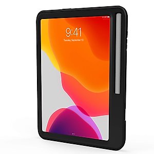 CTA Digital Protective Kickstand Case - CTA Impact-Resistant Protective Hard Case with Built-in 360° Rotatable Grip Kickstand for Samsung S6 Lite Tablets (PAD-PCGKS6L), Black