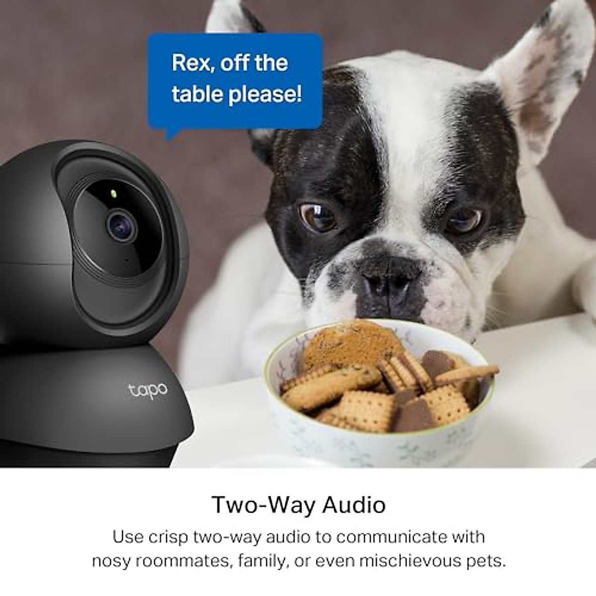 Tapo TP-Link 2K Pan/Tilt Indoor Security Camera for Baby Monitor, Pet Camera | Motion Detection & Tracking | 2-Way Audio | Cloud & SD Card Storage | Works w/Alexa & Google Home | Black C211