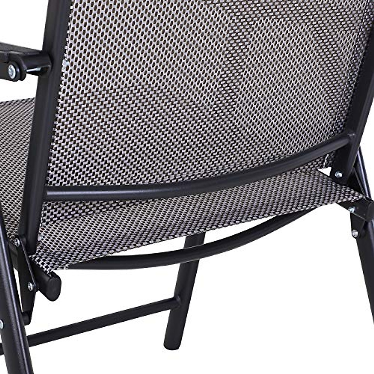 Outsunny Folding Outdoor Patio Chairs Set of 2 Stackable Portable for Deck, Garden, Camping and Travel