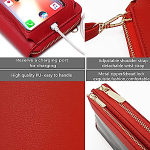 Touch Screen phone bag Purse crossbody bags wallets for women RFID Blocking Clutch bag Wrist bag handbag with Shoulder Strap Wristband