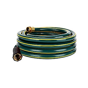 Solution4Patio Homes Garden 5/8 in. x 25 ft. Garden Hose, Brass Fittings, No Kink, No Leaking, High Water Pressure, for Extremely Weather, Heavy Duty, 12 Year Warranty, No DOP, Environmental-Friendly