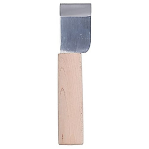 Kadimendium Leather Working Knife, Wooden Handle Leather Round Knife High Sharpness Wide Application for Leather
