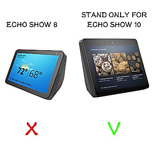 ATOPHK Echo Show 10 Stand Aluminum Swivel Stand for Amazon New Echo Show 2nd Gen Speaker Accessories Horizontal 360 Rotation Longitudinal Angle Change Base Lazy Susan Black ES007-01