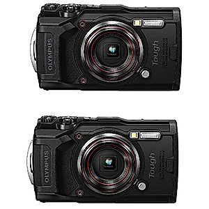 Pair of Olympus Tough TG-6 Waterproof Camera, Black Bundle