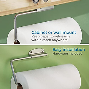 iDesign Forma Wall Mounted Metal Paper Towel Holder, Swiveling Roll Organizer for Kitchen, Bathroom, Craft Room, 12" x .75" x 4.5", Chrome