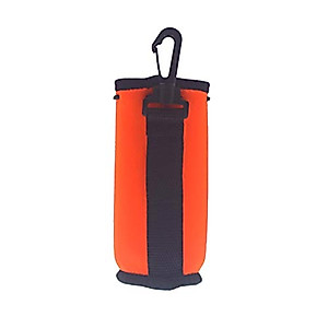 E - Living 500ML (16.9 OZ) Neoprene Water Bottle Drawstring Cooler/Coolie / Cover/Insulator / Holder/Huggie / Sleeve - 3Pack (13 Colors) (red+black+orangee)