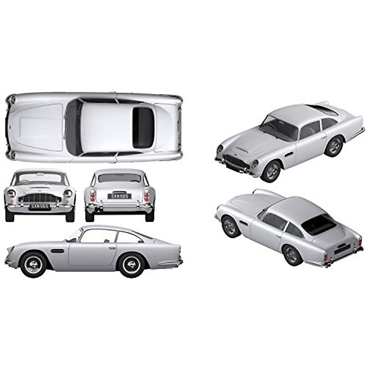 Airfix Aston Martin DB5 Silver 1:32 Sports Car Plastic Model Gift Set A50089B