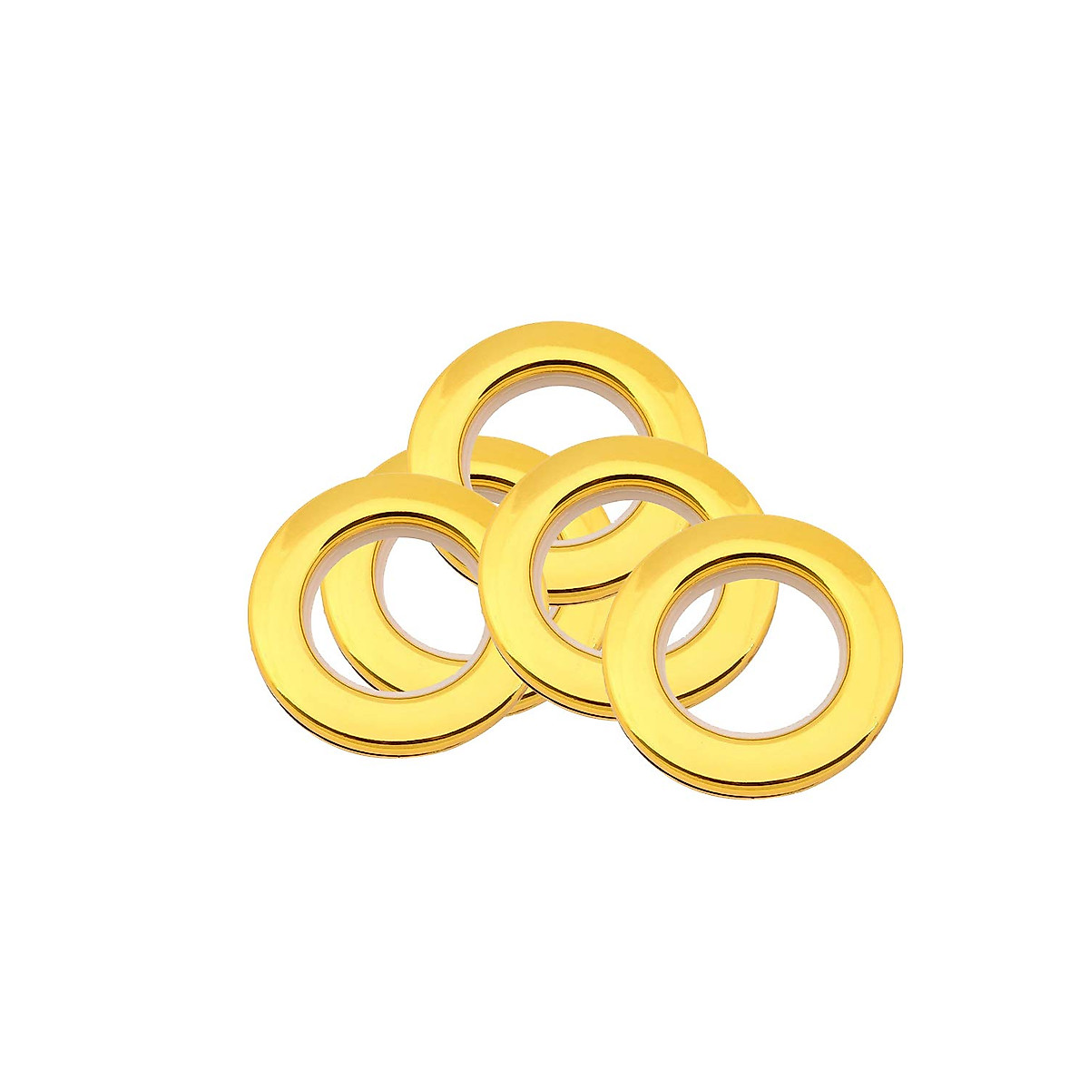 Trimming Shop Curtain Eyelets Plastic Round Grommet Rings Clips for Window, Door, Room Curtains & Drapes, DIY Drapery Supplies, Backdrop Attachment (Gold, 10pcs)