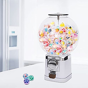 Fetcoi White Vending Machines, Bubble Gumball Bank Candy Gumball Machine for 1.26" Bubble Gum Ball Candy, Gumball Candy Dispenser for Kids Game Retail Stores - for $1 Coins