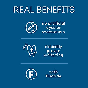 Tom's of Maine Simply White Toothpaste Gel, Whitening Toothpaste, Natural Toothpaste, Sweet Mint Gel, 4.7 Ounce, 6-Pack