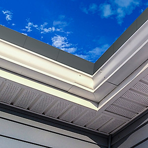 BJADE'S Gutter Valley Splash Guard,12 Pcs Aluminum Roof Valley Splash Shield Gutter Guard.for Straight,Flat Roofs,Corner,10 inch Each