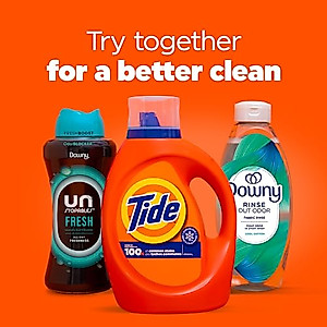 Tide Laundry Detergent Liquid, Original Scent, HE Compatible, 100 Loads, 132 fl oz, Tide Laundry Detergent, Liquid Laundry Detergent