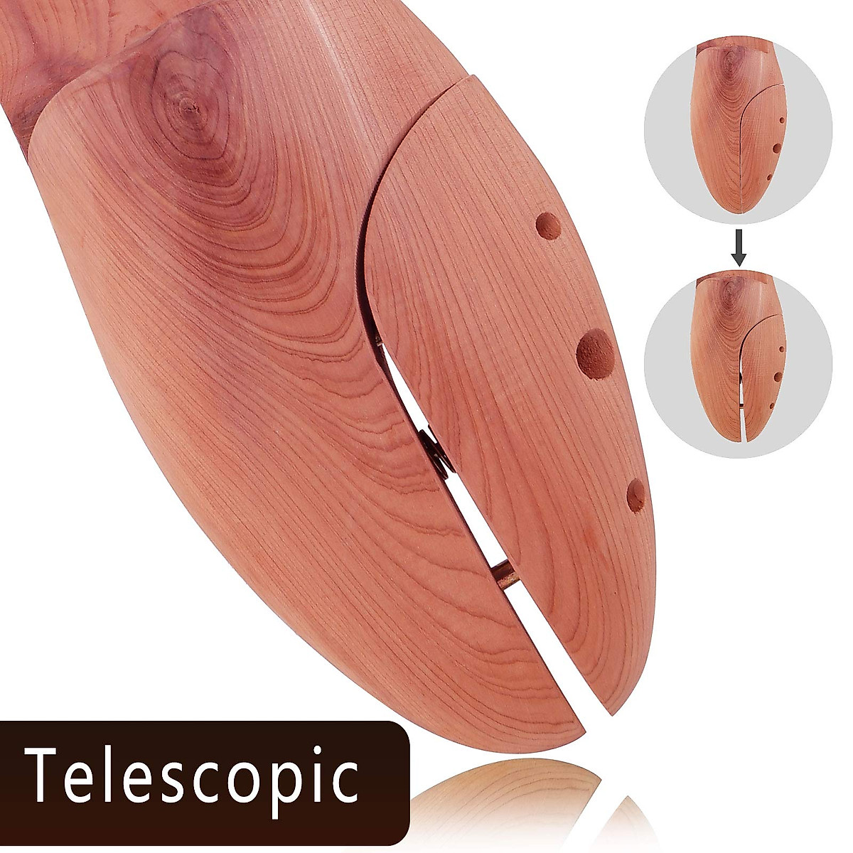 Cedar Space Cedar Shoe Trees for Men, 7.5-14 Sizes Cedar Shoe Trees, 2 Pairs Wooden Shoe Stretcher Tree, 2 Pairs, CS42 -US Size Men9