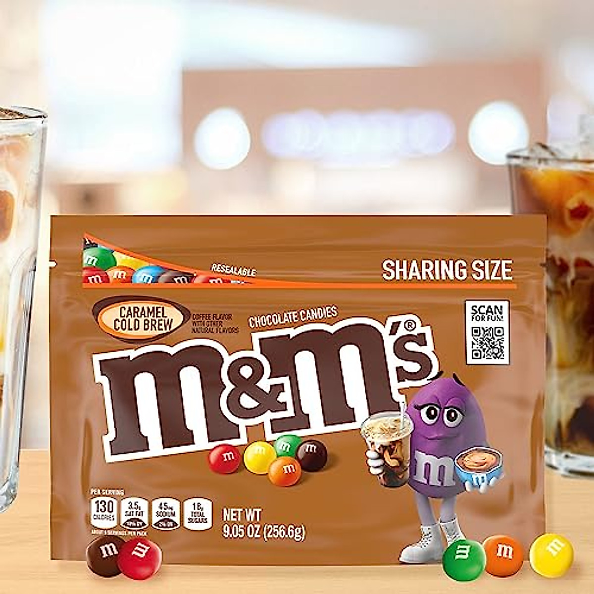 M&M'S CARAMEL COLD BREW STAND UP POUCH 9.05