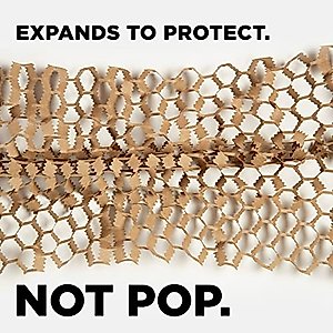 Scotch Cushion Lock Protective Wrap, 12 in x 30 ft, Sustainable Packaging Solution for Packing, Shipping and Moving, No Scissors or Tape Needed, Great Alternative to Bubble Cushion Wrap (PCW-1230)