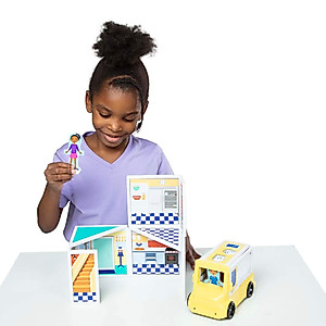 Melissa & Doug Magnetivity Magnetic Tiles Building Play Set – Pizza & Ice Cream Shop