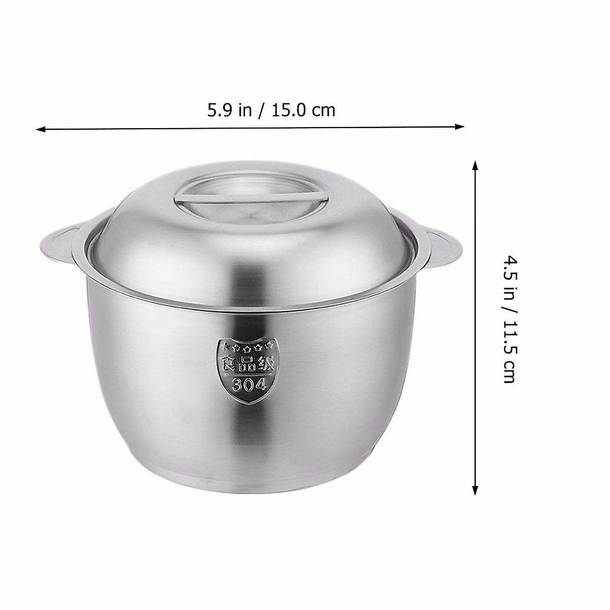 Hemoton Stainless Steel Cooking Utensils 1pc Stainless Steel Pot Kitchen Cover with Cover Stainless Steel Stock Pot