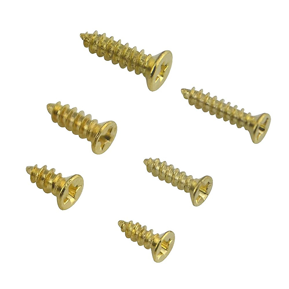 XINGYHENG 1200pcs 6 Kinds M2 M2.5 Gold-Plate Carbon Steel Flat Head Self Tapping Screw Stainless Cross Recessed Pan Head Screw Assortment Kit Collected in A Convenient Case