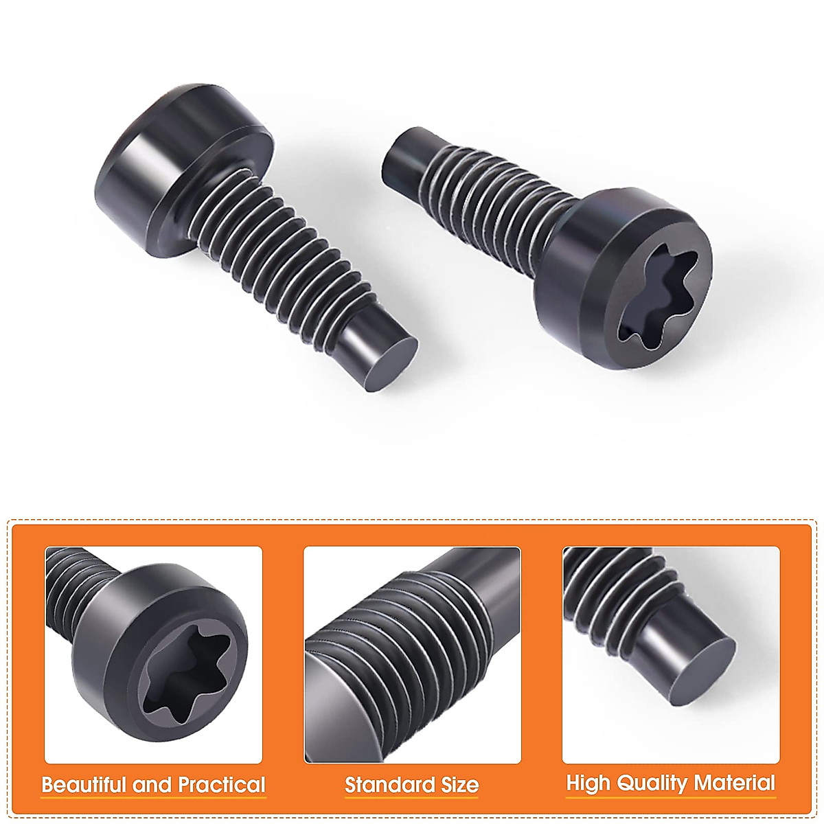 32 Pieces Ring Doorbell Screws Replacement Black Video Ring Doorbell Security Screw Accessories Compatible with Video Doorbell, Video Doorbell 2 and Pro