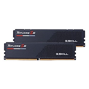 G.SKILL Ripjaws S5 Series (Intel XMP 3.0) DDR5 RAM 32GB (2x16GB) 6000MT/s CL30-40-40-96 1.35V Desktop Computer Memory UDIMM - Matte Black (F5-6000J3040F16GX2-RS5K)