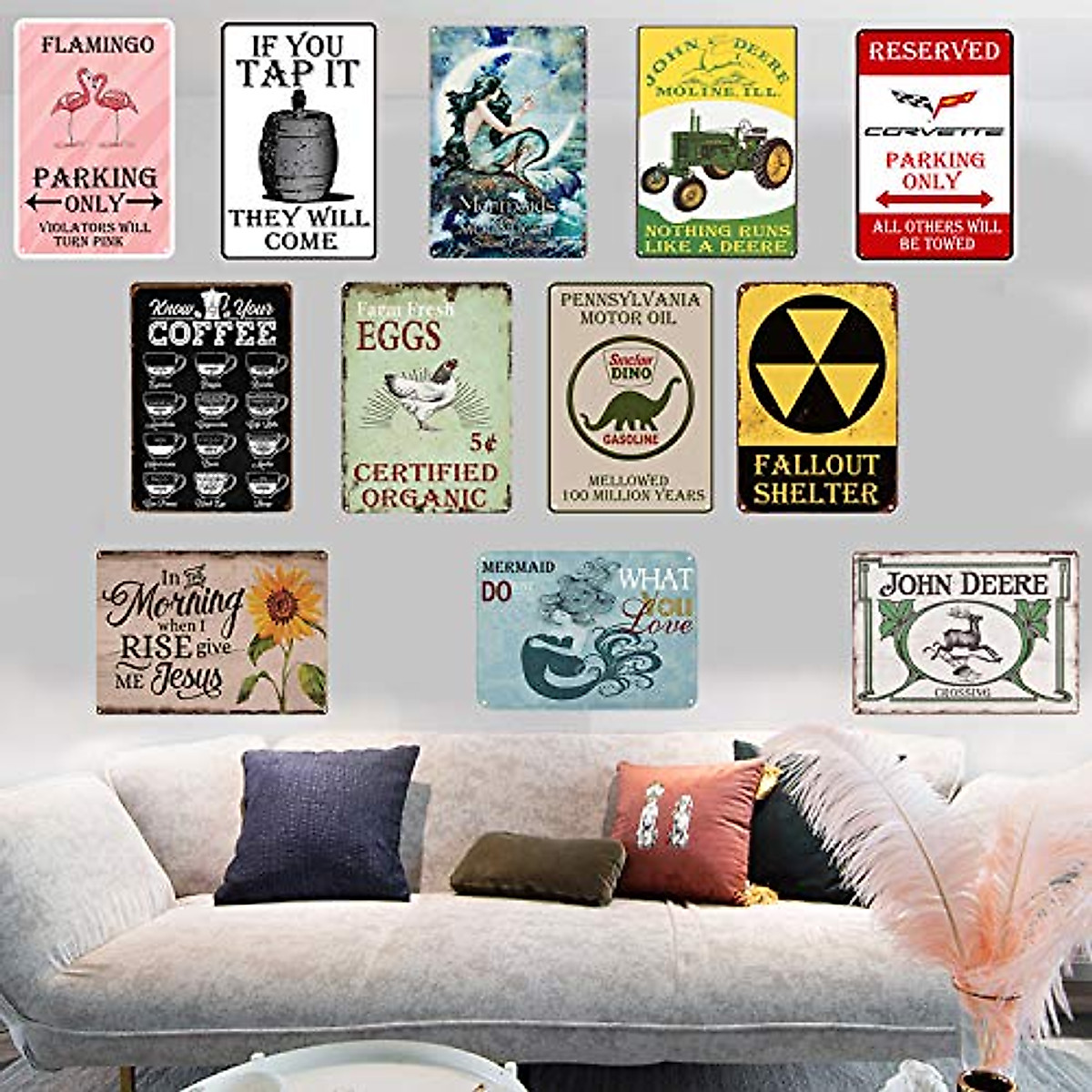 LASMINE Tin Signs in The Morning When I Rise Give Me Jesus Sunflower Bar Country Home Bedroom Creative Wall Restaurant Hang Sign Gift8X12Inch
