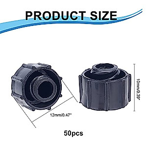 OLYCRAFT 50pcs Black Syringe Tip Caps 10mm Thick Luer Lock Tip Syringe Luer Lock Cap 12~12.5mm Diameter No Needle Tip Cap for Feeding Tubes Black Syringe Tip Cap