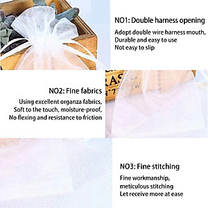 JANEMO 30 Pcs Jewelry Bags,5×4 Inch Reusable Organza Bags with Drawstring,Use for Weddings, Christmas, Confectionery, Jewelry, Cosmetics, Playing Cards, Baby Toy Parts, Lip Gloss Bags, Chocolate