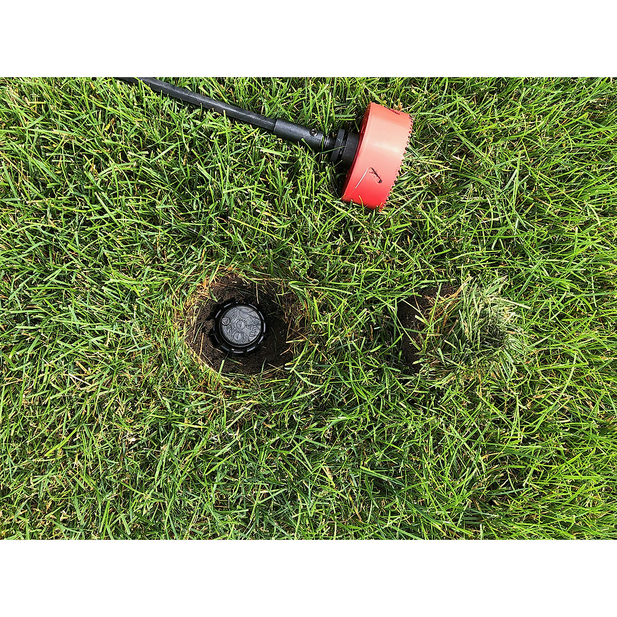 Keyfit Tools Power Sprinkler Head Trimmer 4" Diameter Trim Your Rotors & Spray Heads in Seconds! for Overgrown Sprinklers & Clean Appearance Adjustment Replacement & Raising Cordless Drill Attachment