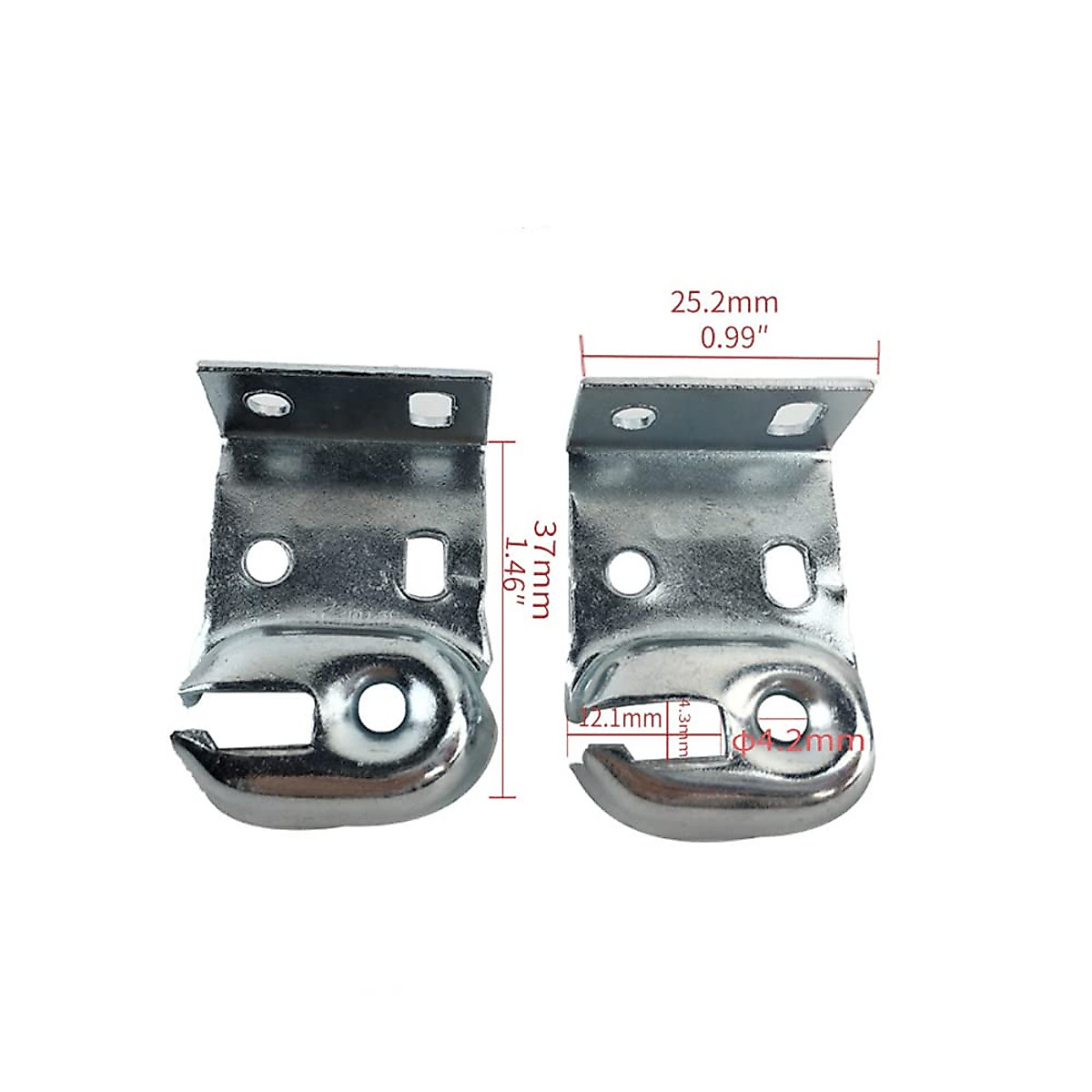 BOOHAO 4 Pairs Universal Replacement Mounting Brackets Roller Blind Repair Kit, Mount Window Shade Brackets, Curtain Roller Blind Accessories