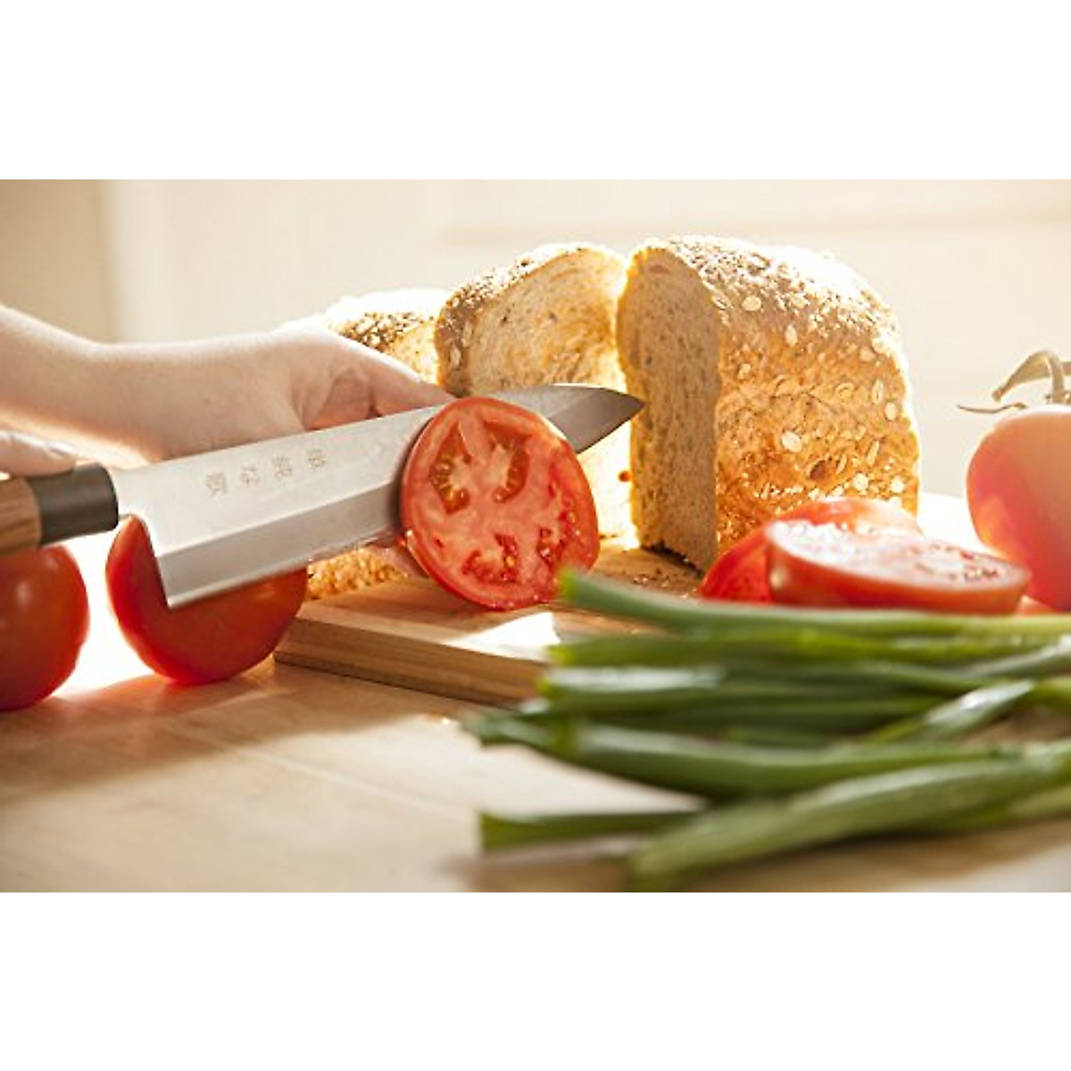 Traditional Japanese Professional Gyuto Kitchen Chefs Knife – Premium 8-inch High Carbon Stainless Steel Gyuto Sushi Knife with High Corrosion Resistance in a Single Bevel Chisel Edge Grind