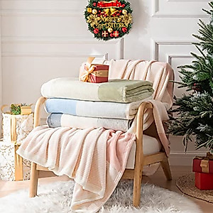 Homlike Moment Throw Blanket for Couch Sage Green, Soft Cozy Fleece Lightweight Blankets, Warm Plush Fuzzy Flannel Throws for Sofa/Bed, 50x60 Inches