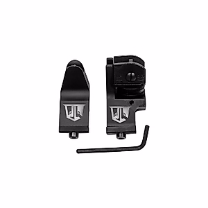 45 Degree Offset Iron Sights Canted Sights 45 Degree Iron Sights Works for Right & Left Hand Offset Iron Sights 45 Degree Backup Iron Sights Picatinny Rifle Fixed Iron Sight Front & Rear Rifle Sights