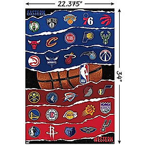 Trends International NBA League-Logos 21 Wall Poster, 22.375" x 34", Unframed Version