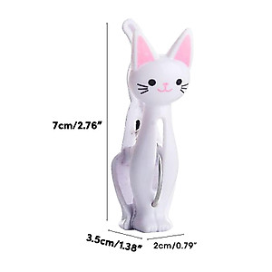 Guaber 4Pcs Beach Towel Clips Cartoon Shaped Clamps Multifunctional Clothes Quilt Blanket Pegs for Home Bathroom Decoration Clothes Pegs Plastic, White