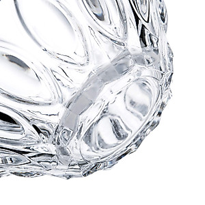 Diamond Star Glass Candy Dish With Lid, Crystal Clear Large Covered Candy Bowl Cookie Jar Candy Buffet Storage Container for Home and Kitchen Office (Large. H: 7", D: 6.5")