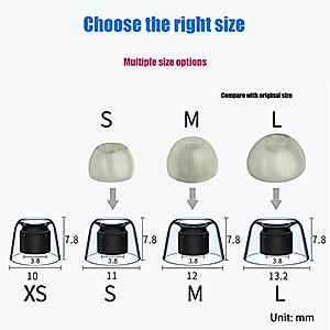 Ear Tips for Samsung Galaxy Buds 2 True Wireless Earbuds Noise Cancelling Ear Buds Anti-Slip Replacement 1 Pair, Fit in The Charging Case (Large)