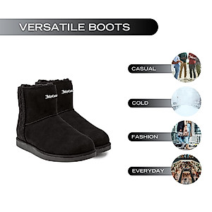 JUICY COUTURE Women's Kave Slip On Winter Boots Warm Winter Booties Black 10