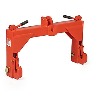 Titan Attachments 3 Point Quick Hitch Adaption to Category 2 Tractors, 4000 LB Lifting Capacity, 32.75" Between Lower Arms, 14.5" Top Link to Lower Link, Orange Finish