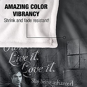Vampire Diaries Be Yourself Officially Licensed Silky Touch Super Soft Throw Blanket 50" x 60"