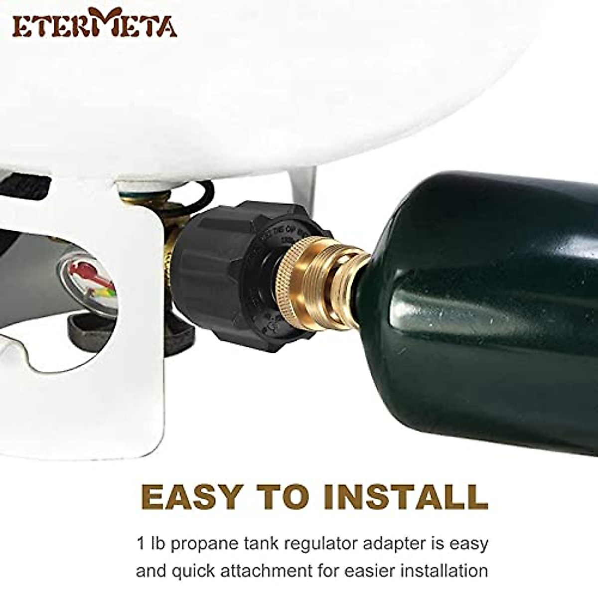 ETERMETA 3 Pack Propane Refill Adapter Set, Gas Adapter for 1lb QCC1 / POL Propane Tank and Throwaway Disposable Small Propane Bottles