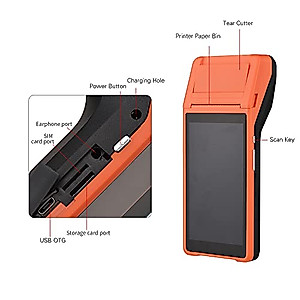 Entweg Handheld PDA Printer, All in One Smart POS Terminal Wireless Portable Printers