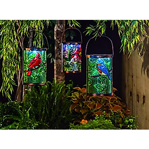New Creative Hummingbird Garden Friends Hanging Solar Lantern
